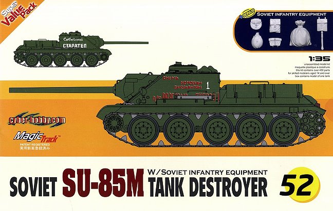 hobbymex: 9152 Soviet SU-85M Tank Destroyer, 1/35, Dragon